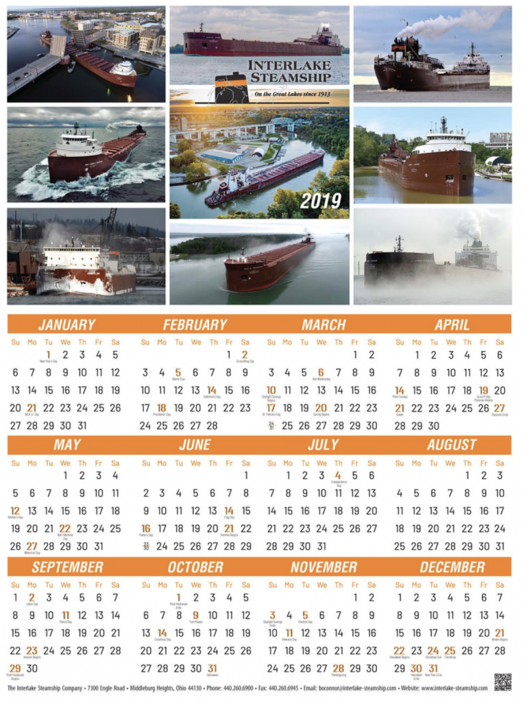 See the gorgeous freighters of the 2020 Interlake Steamship calendar ...